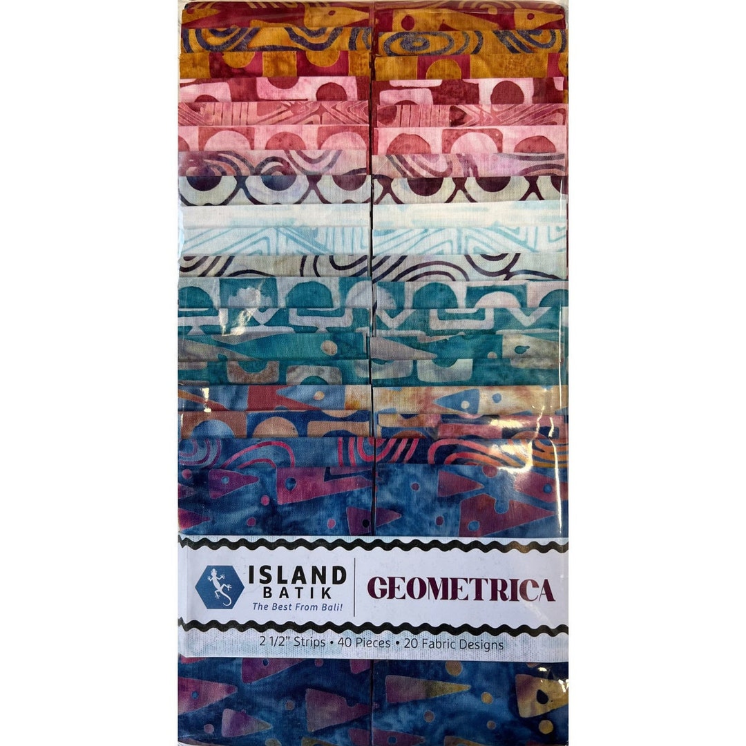 Geometrica Batik Strip Pack by Jerry Khiev, 40 Strips Jelly Roll Like 2 ...