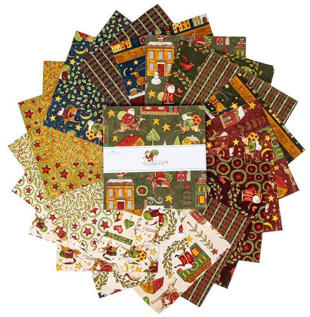 Up on the Housetop 10" Stacker, Teresa Kogut, Riley Blake Fabric ...