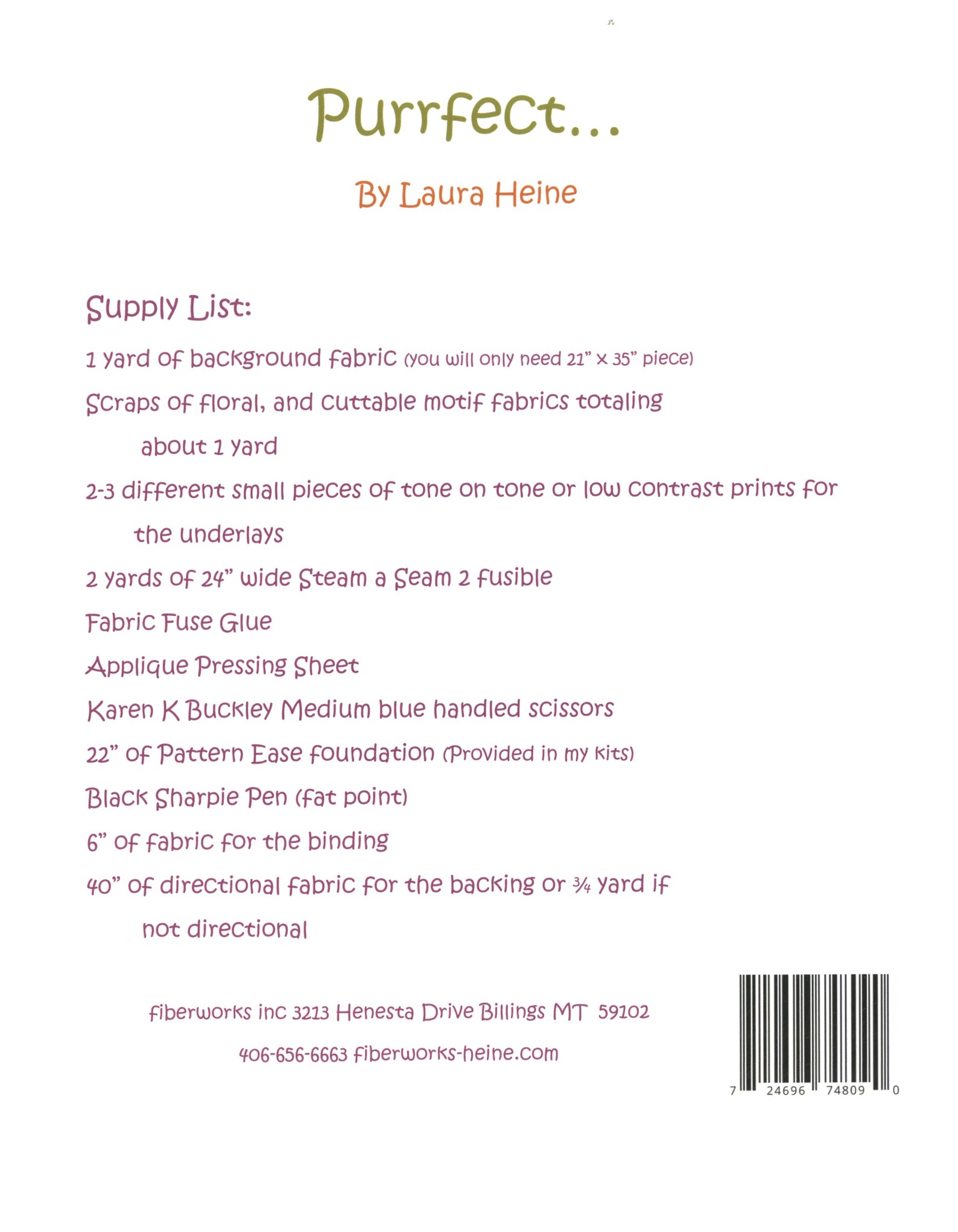 Purrfect Cat Collage Pattern by Laura Heine LHFWPUR - Etsy