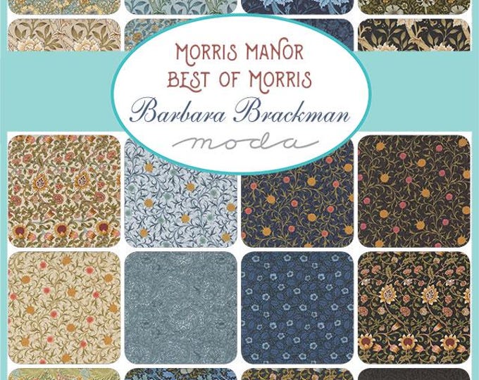 Moda Morris Manor Charm Pack, 5" X 5" Fabric Squares, Barbara Brackman ...