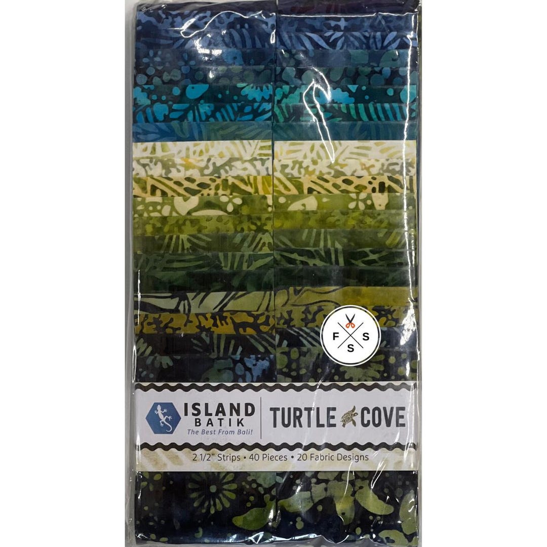 Turtle Cove Batik Strip Pack by Kathy Engle 40 Strips Jelly Roll Like 2 ...