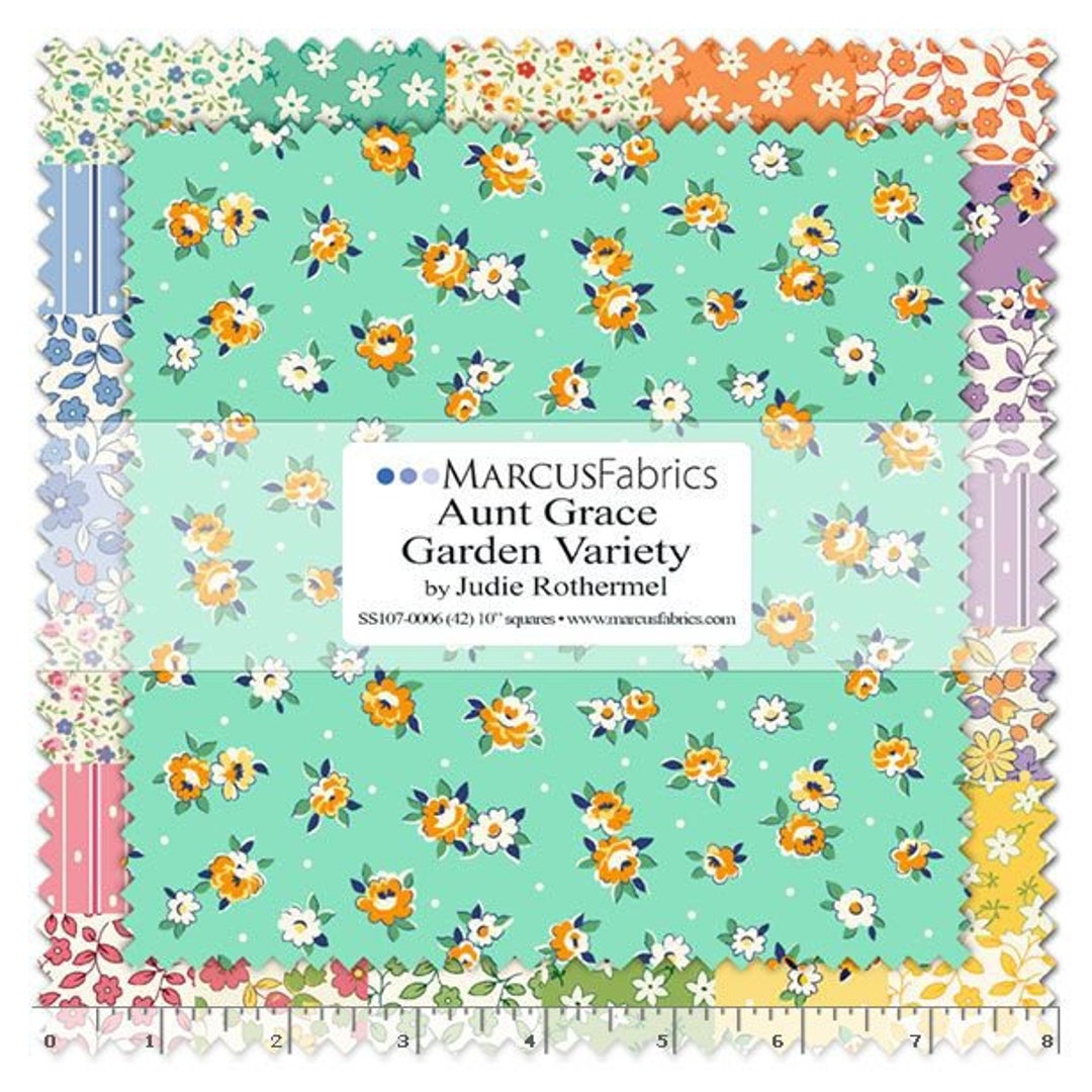 Aunt Grace Garden Variety 10 X 10 Squares Layer Cake, by Judy Rothermel ...