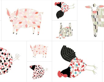 Farm Fresh Panel Sold by the Panel Moda 48260 11 Designed by Gingiber ...