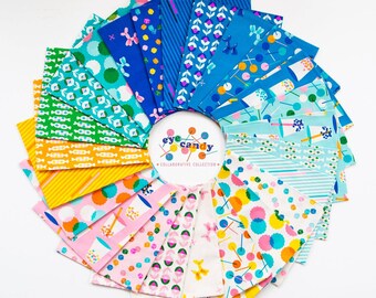 Ruby Star Society Endpaper Fat Quarter Bundle, 24pc, Jen Hewett for Moda Fabric, Birds Floral ...