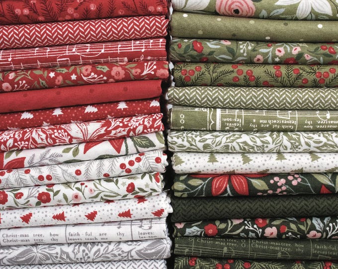 PRE-ORDER, Moda Berry & Pine Fat Quarter Bundle, 32pc, Lella Boutique ...