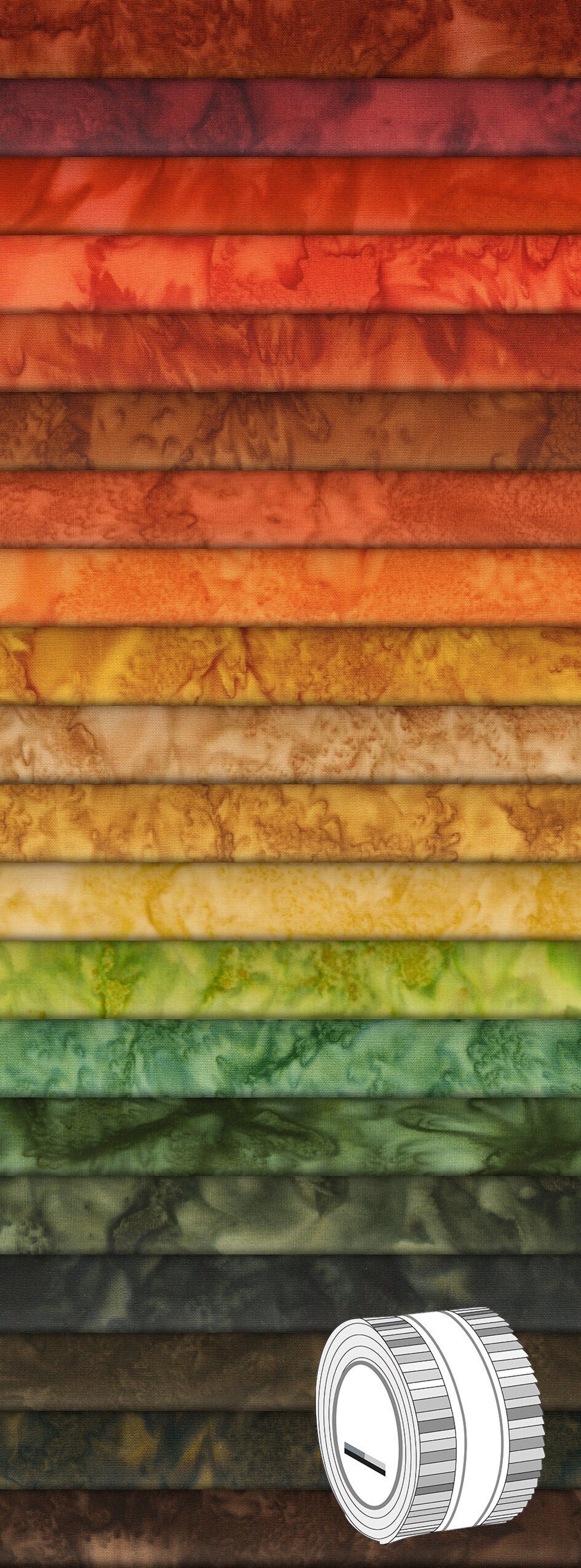 Prisma Dyes Autumn Roll Up, 2.5" Fabric Strips, Jelly Roll, Robert ...