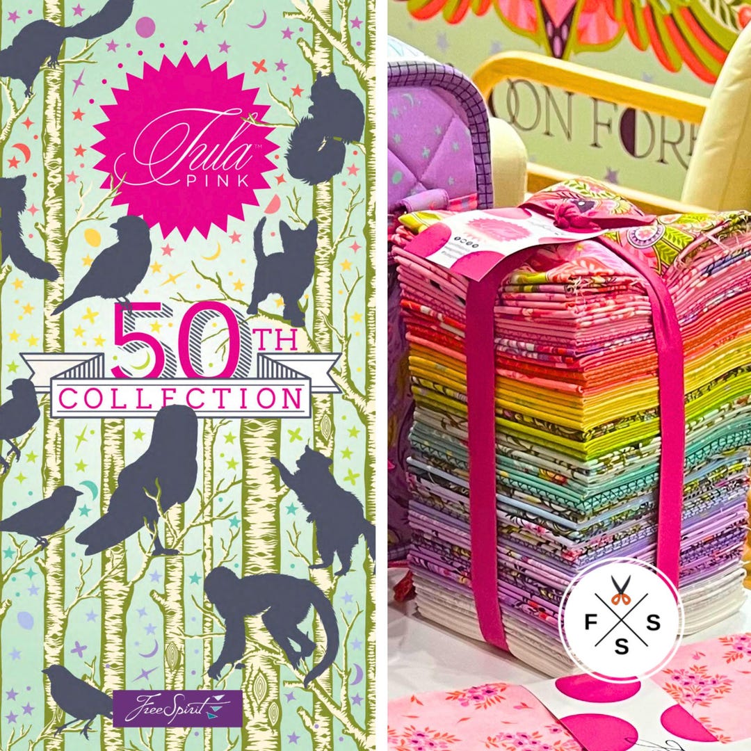 PRE-ORDER, Tula Pink Full Moon Forest II True Colors Fat Quarter Bundle ...