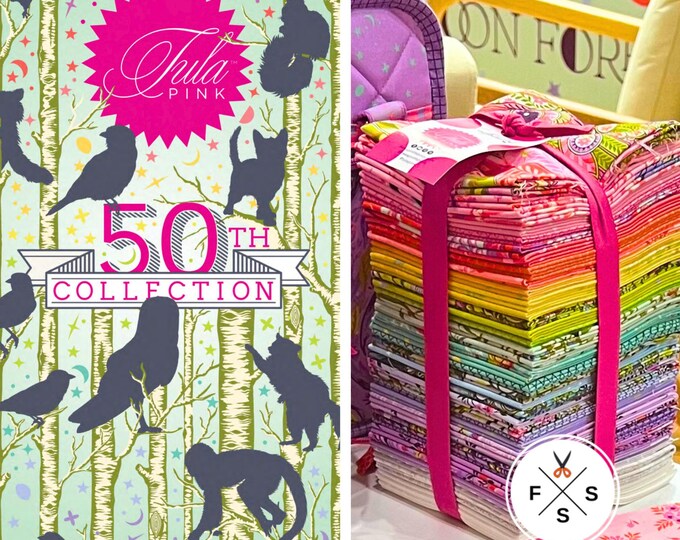 PRE-ORDER, Tula Pink Full Moon Forest II True Colors Fat Quarter Bundle ...