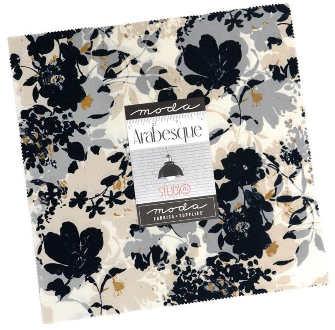 Moda Arabesque Layer Cake, 10" Fabric Squares, Studio M Fabric, Floral ...