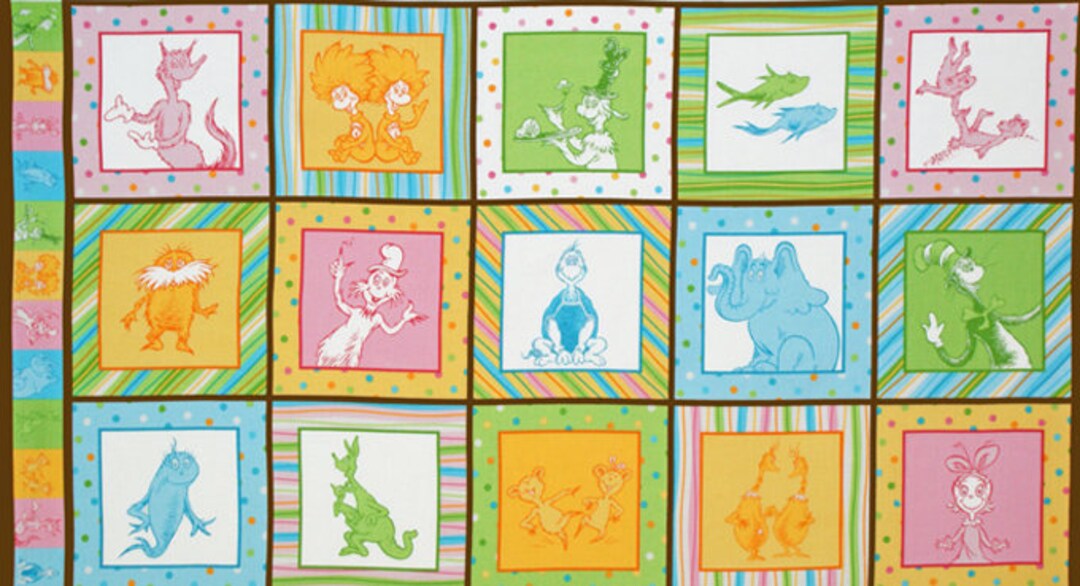 Robert Kaufman Dr. Seuss Celebrate Seuss Rainbow ADE-12779-263 Quilt ...