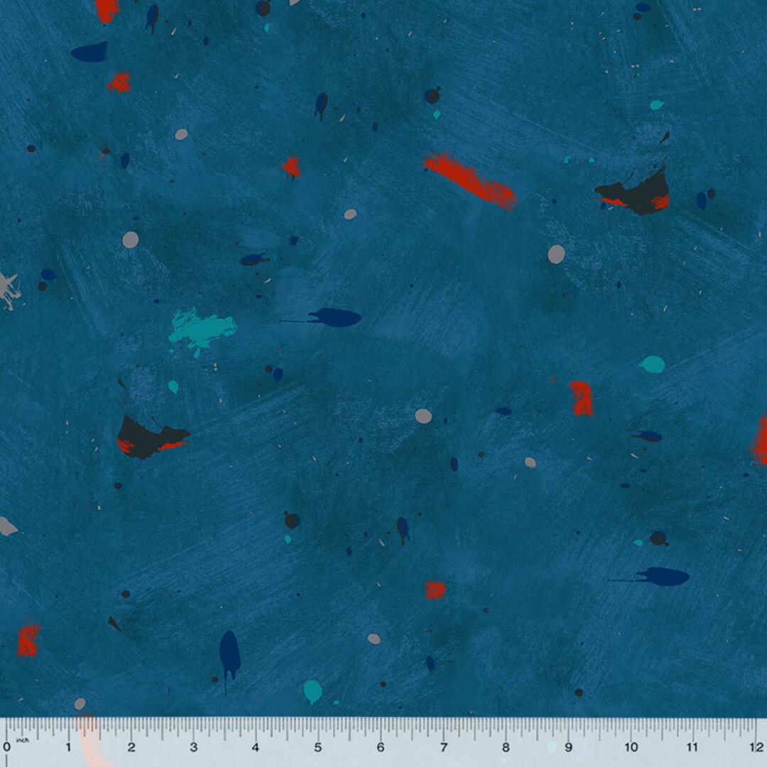 Marcia Derse Marble Run Fabric, 53739D-7 Splash, Windham Fabric, 100% ...