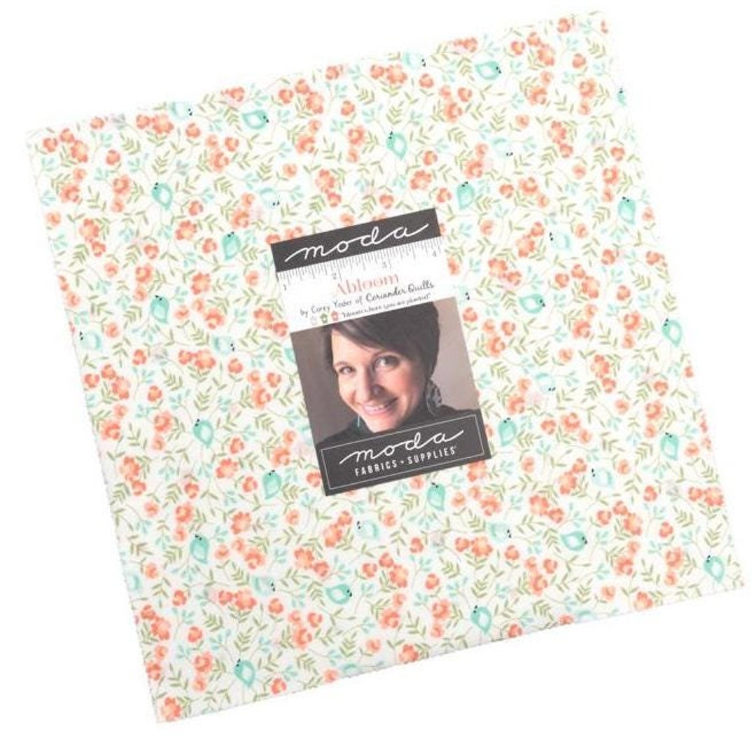 Moda Abloom Layer Cake, 10" Fabric Squares, Corey Yoder Fabric, Flowers ...