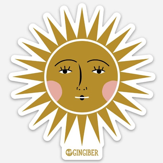 Sticker Sun Die Cut Matte Vinyl Sticker by Gingiber for Moda - Etsy