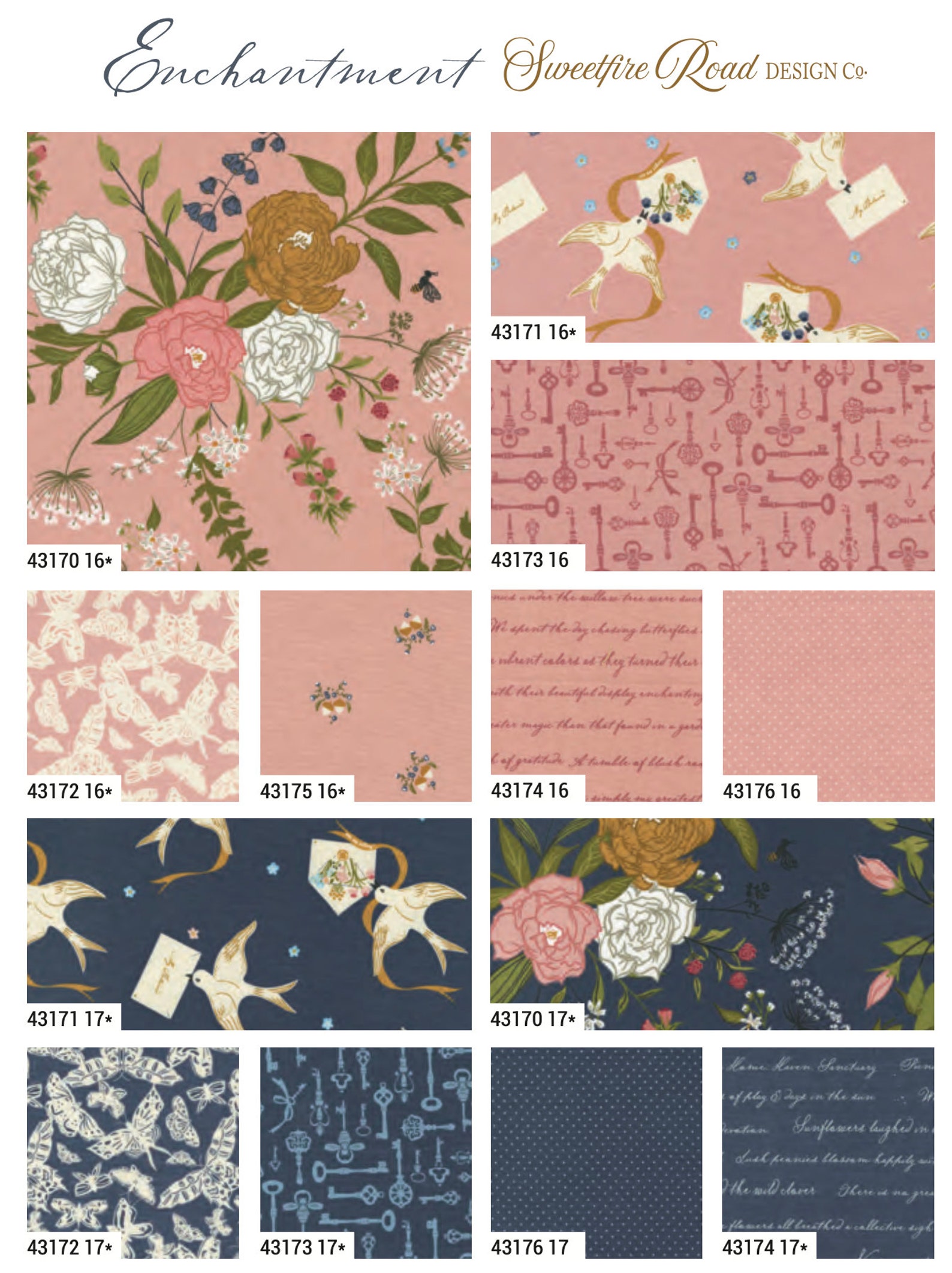 Enchantment Fat Quarter Bundle, 30pc, Sweetfire Road for Moda Fabrics ...