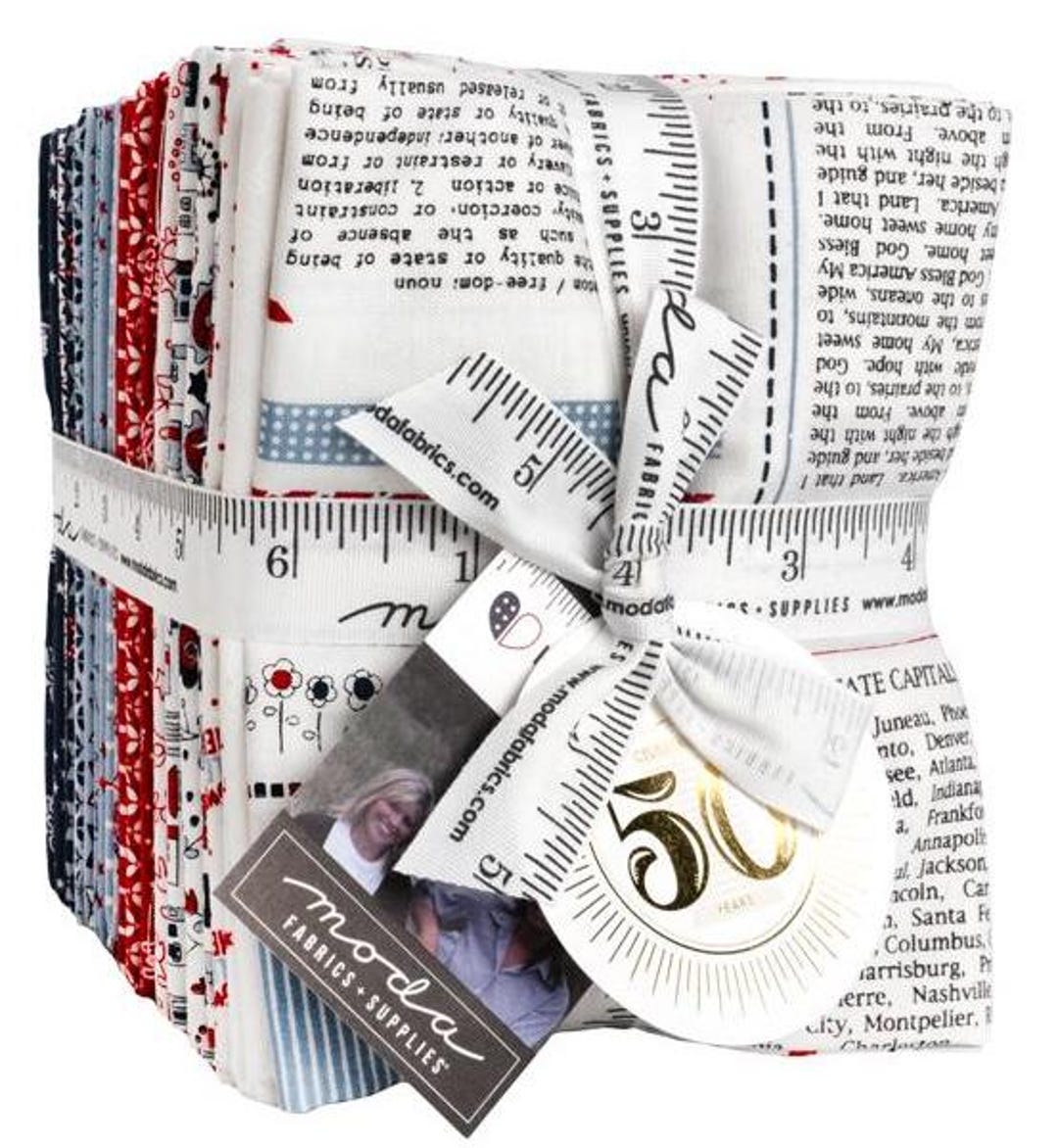 Moda Independence Day Fat Quarter Bundle, 32pc, Sweetwater Fabric ...