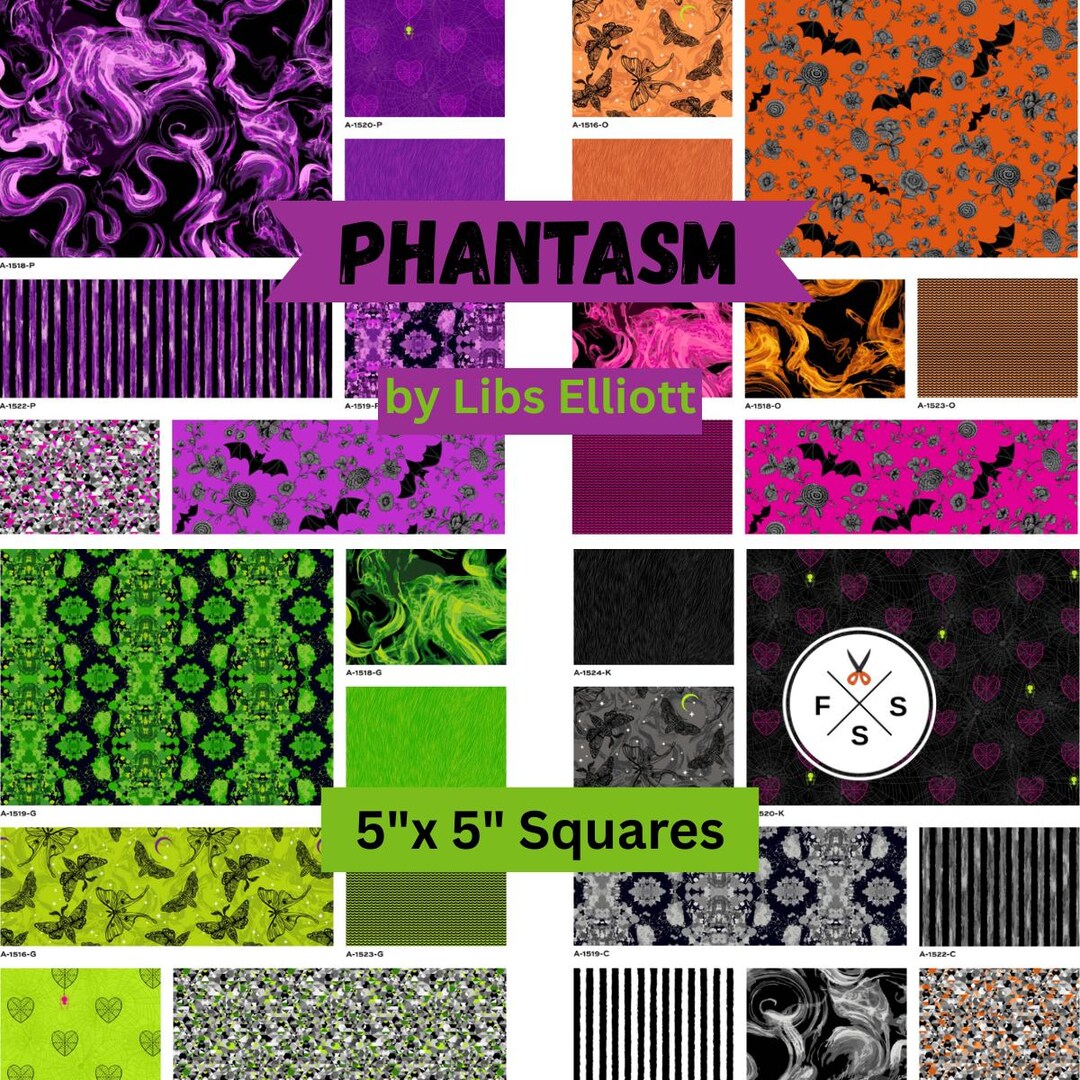 Libs Elliot Phantasm 5" X 5" Fabric Squares Charm Pack for Andover ...