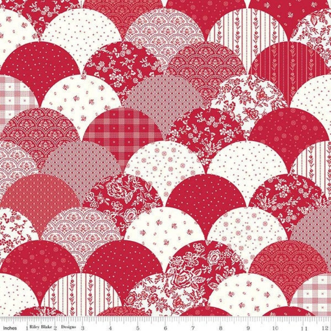 Red Delicious Cheater Print C15669 Red, Riley Blake Fabric, Fruit ...