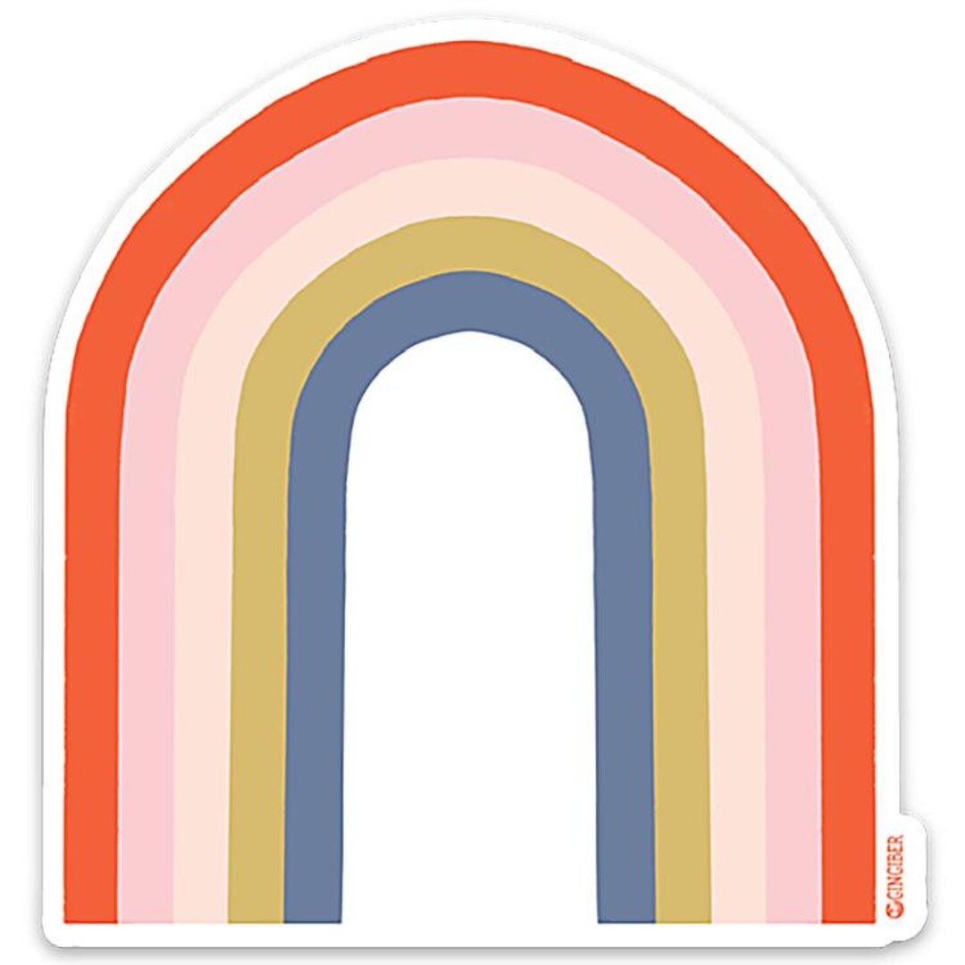 Rainbow, Die Cut Matte Vinyl Sticker, by Gingiber for Moda Fabrics, GB ...