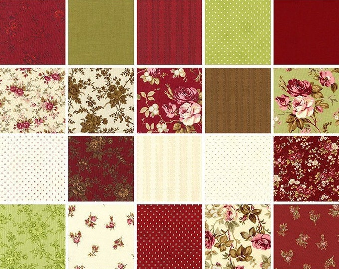 Robyn Pandolph ROSES DE NOEL Charm Pack Fabric Squares Kit - Etsy