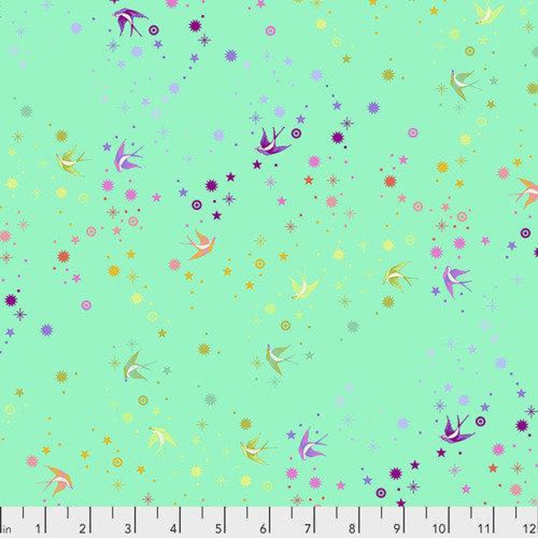 Tula Pink Fabric Pinkerville Fairy Dust PWTP133 Frolic, Free Spirit ...