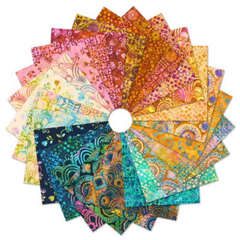 Rainbow Batik Fabric - Etsy