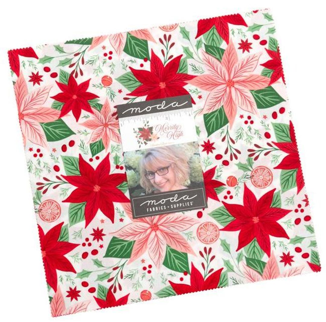 PRE-ORDER, Moda Merrily on High Layer Cake, 10" Fabric Squares ...
