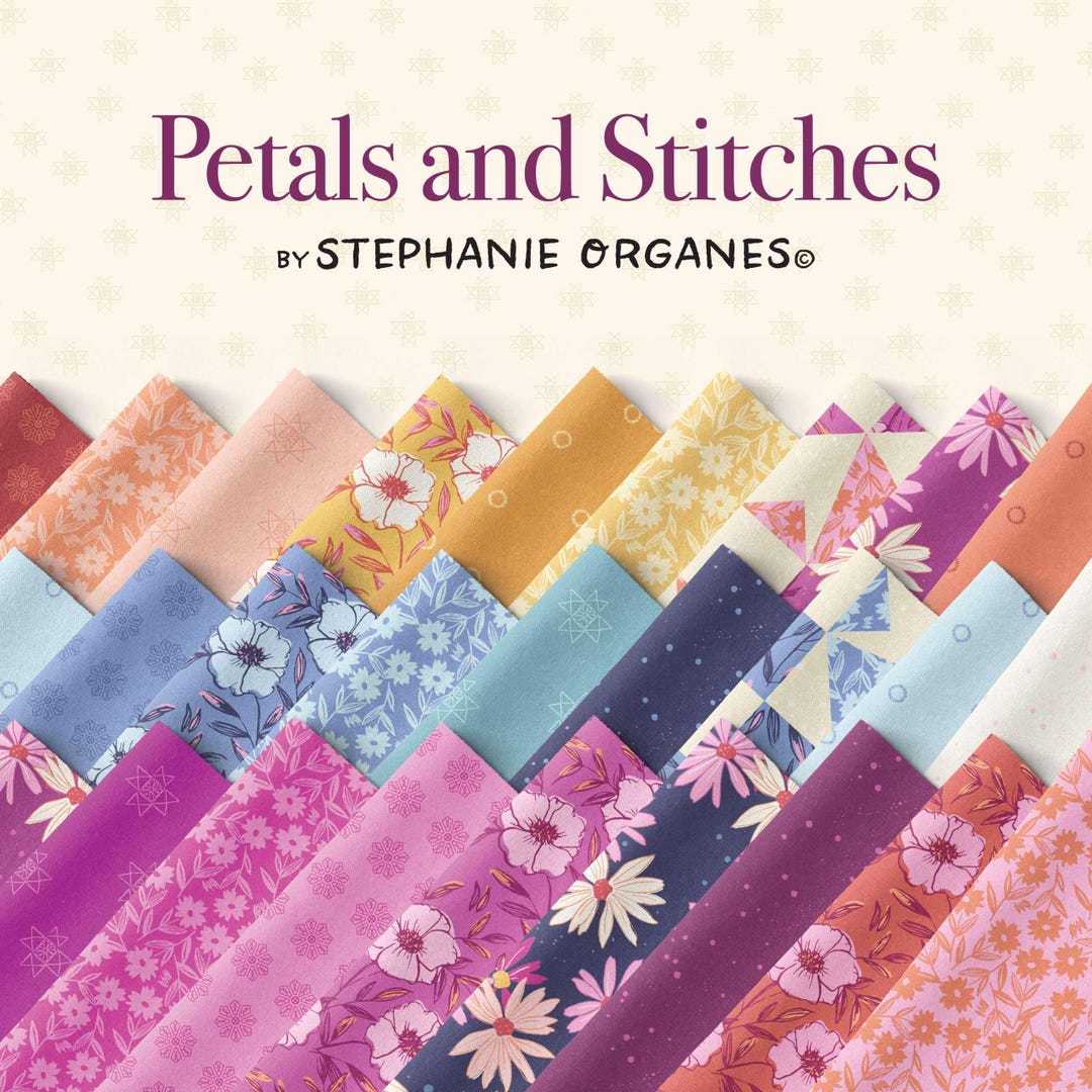 PRE-ORDER Petals & Stitches 5" Fabric Squares Charm Pack by Stephanie ...