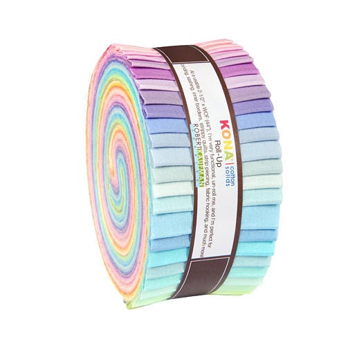 Kona Cotton Solids Powder Room Roll Up 2.5 Strips | Etsy