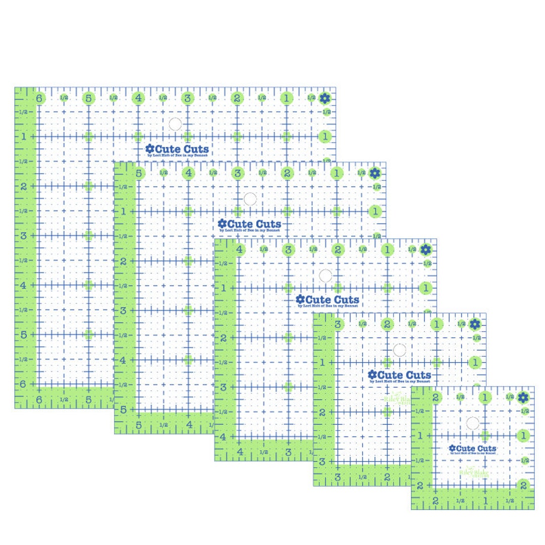 Lori Holt Cute Cuts Square Ruler Pack, 5pc Quilting Rulers STCC-6019 - Etsy