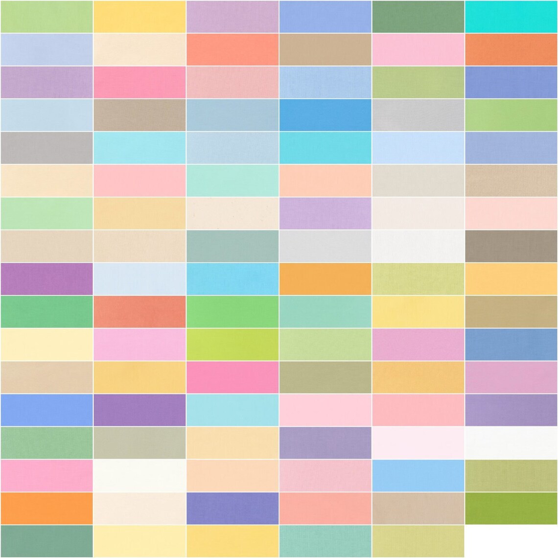Robert Kaufman Kona Cotton Solids Pastel 101 Palette Precut - Etsy