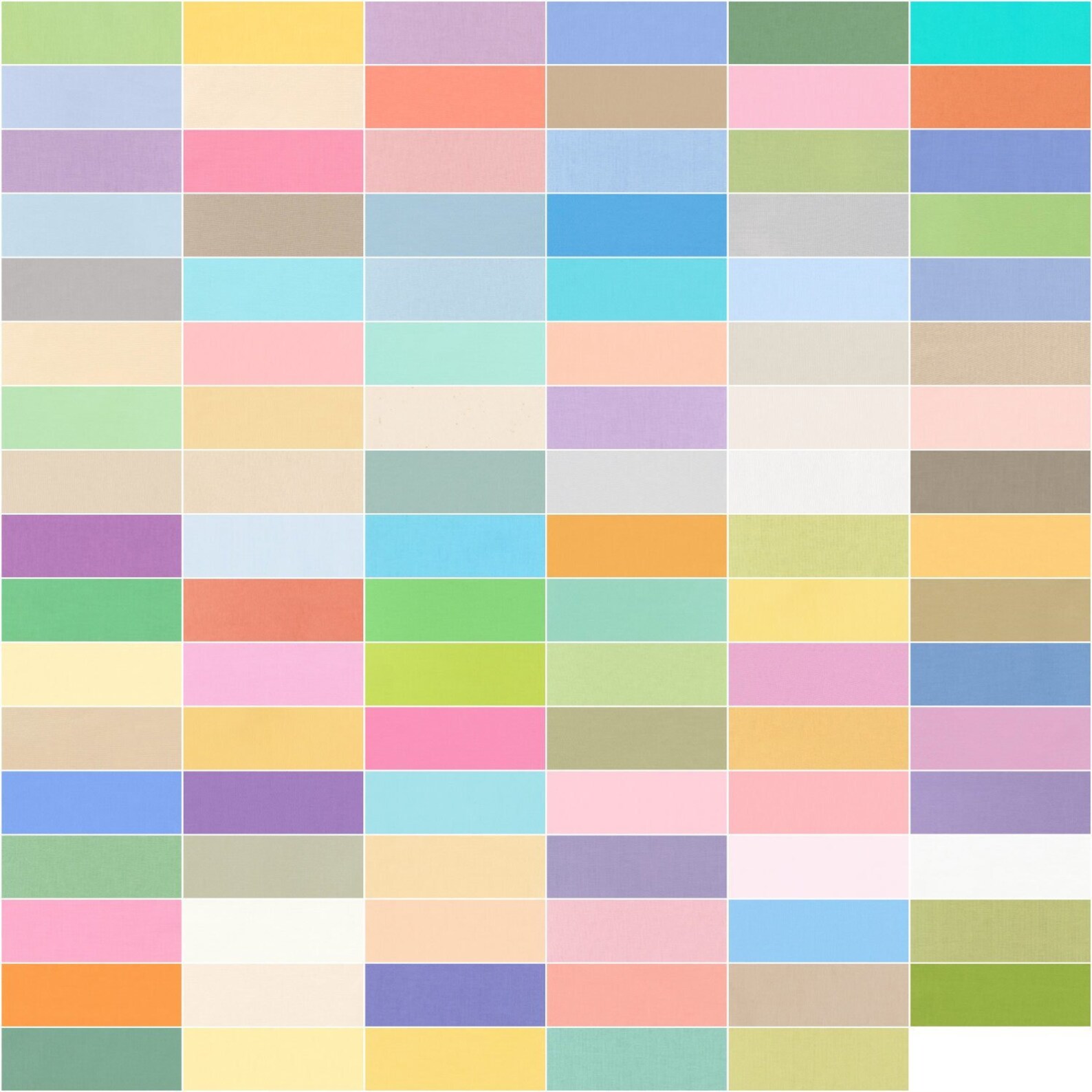 Robert Kaufman Kona Cotton Solids Pastel 101 Palette Precut - Etsy
