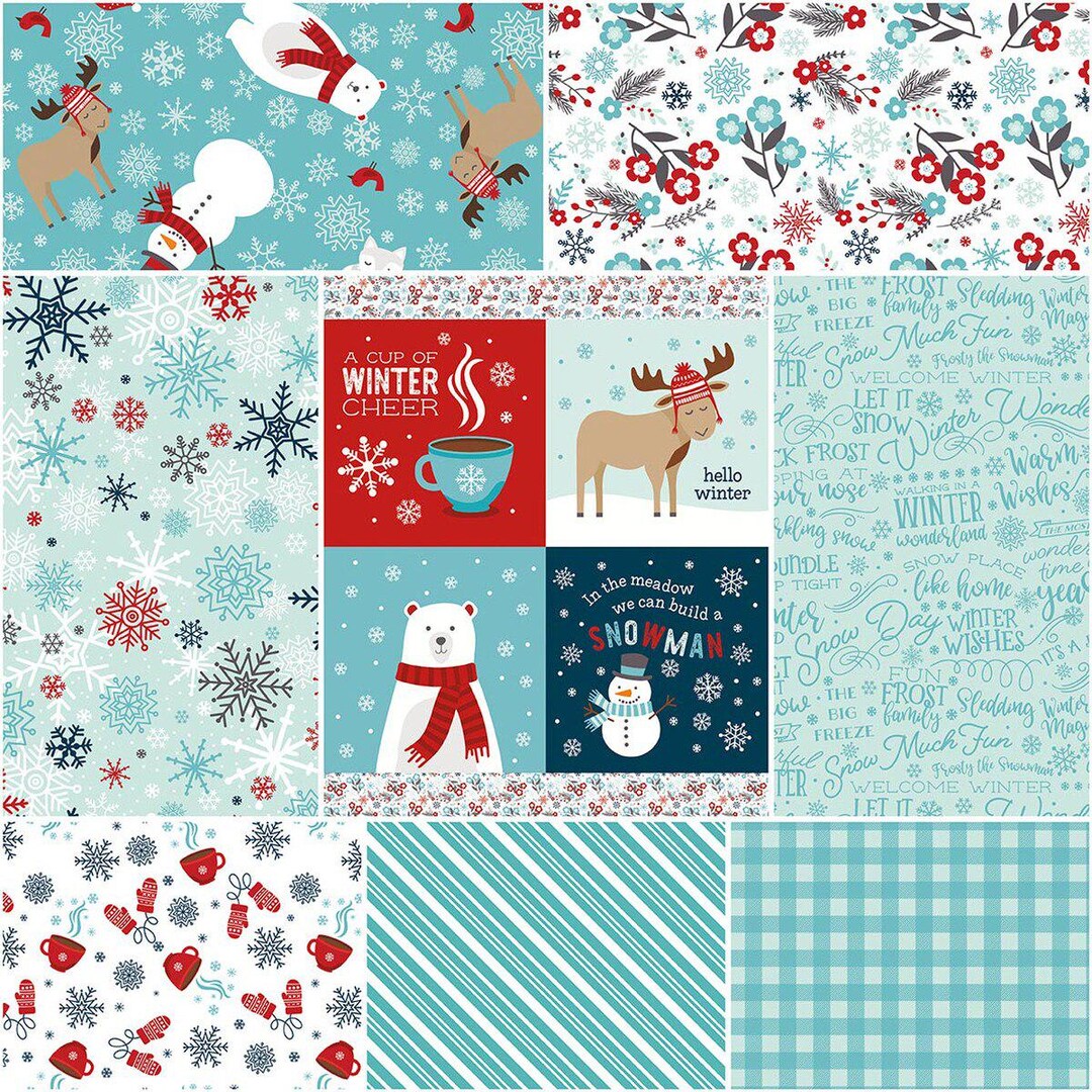 PRE-ORDER, Riley Blake A Perfect Winter 5" Stacker, Fabric Squares ...