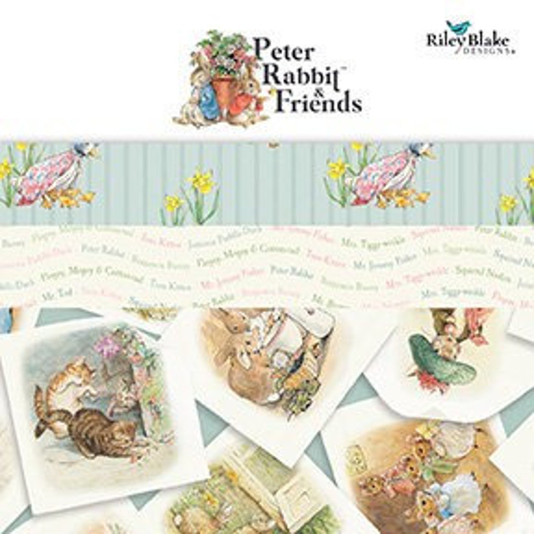 PRE-ORDER, Peter Rabbit and Friends 10 Stacker, Riley Blake Fabric ...