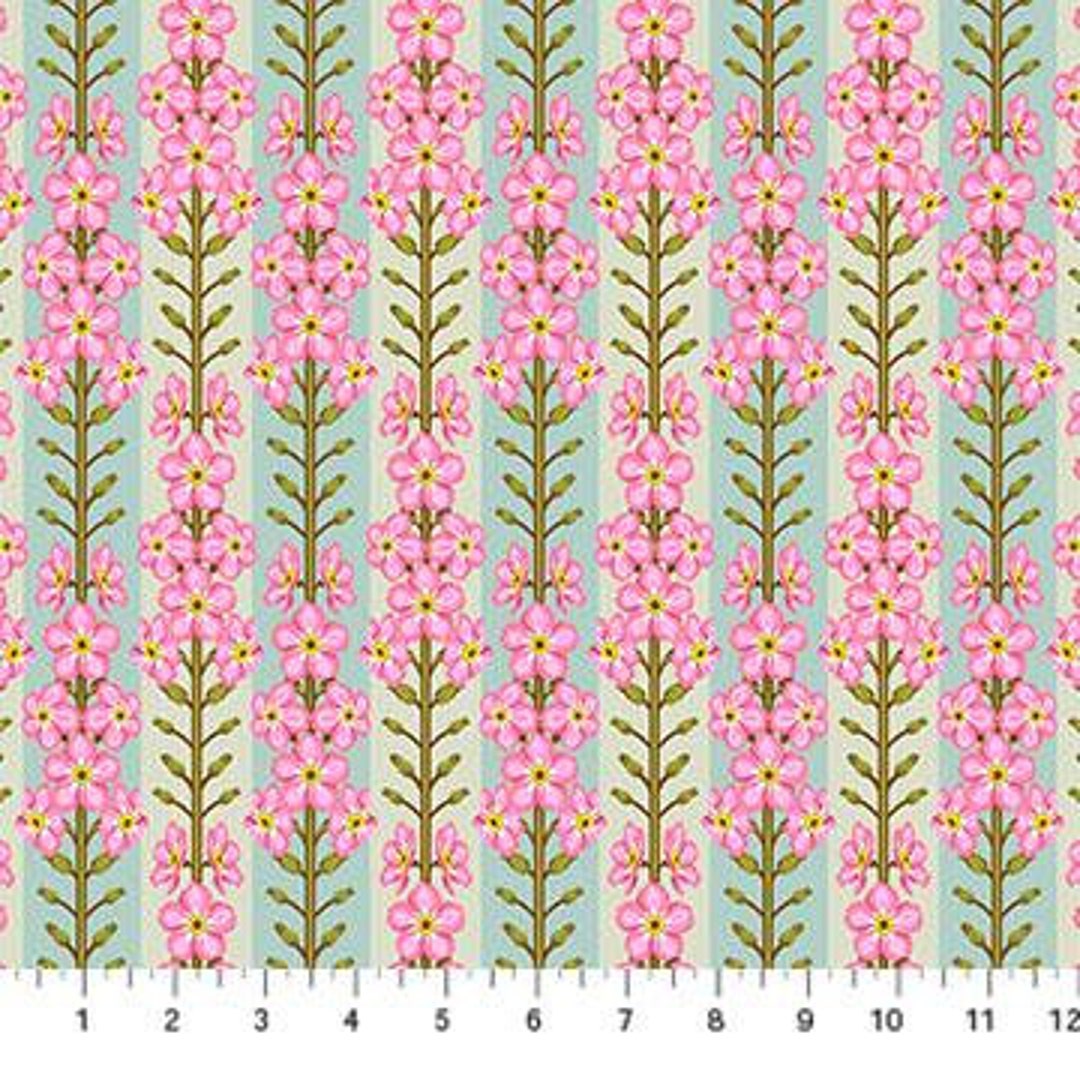 Anna Maria Textiles (horner) Iconic Forget Me Not AMT125-20V, Northcott Fabric, Floral, 100% ...