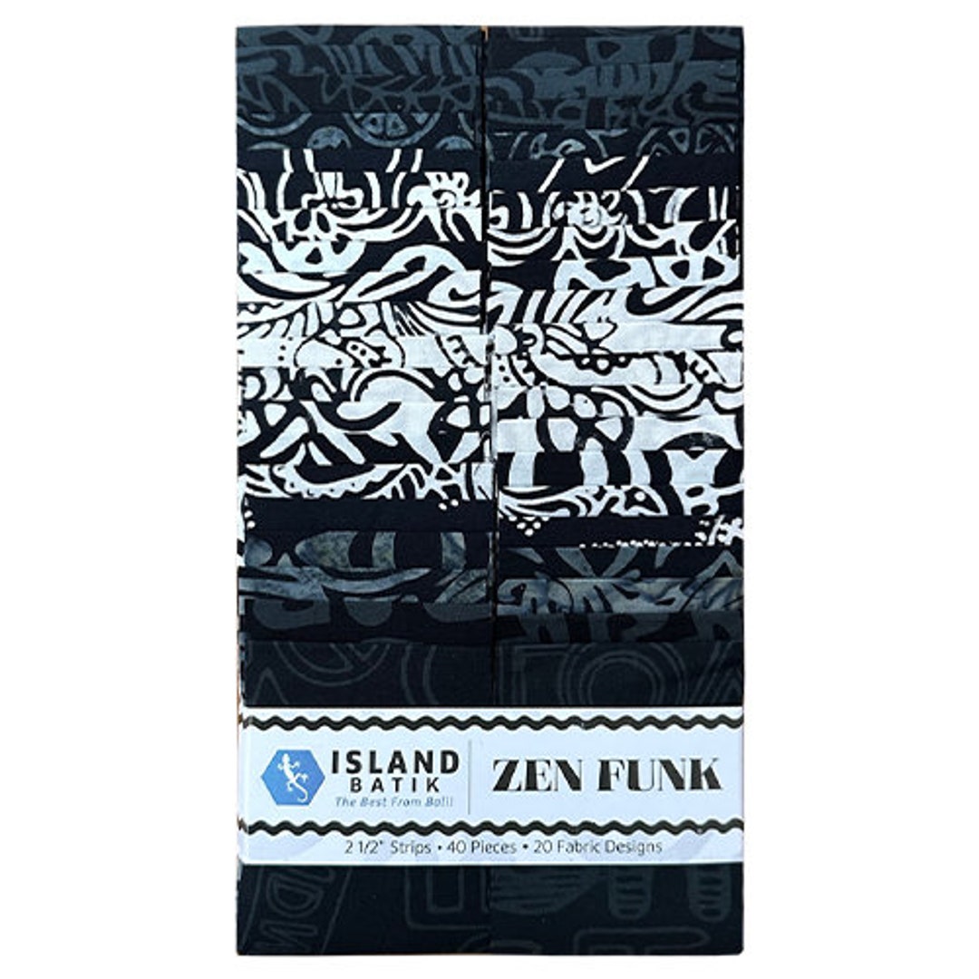 Zen Funk Batik Strip Pack by Kathy Engle 40 Strips Jelly Roll Like 2.5 ...