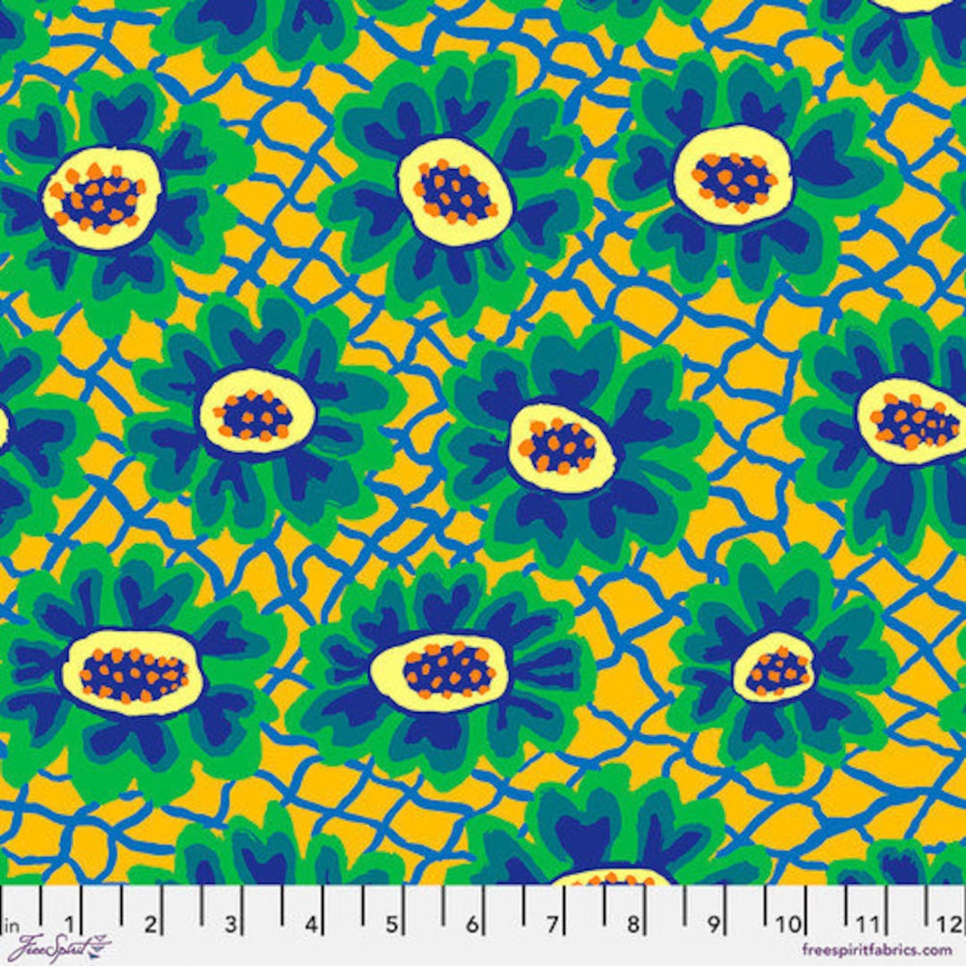 Kaffe Fassett Collective February 2023, Flower Net, PWBM081 Citrus ...