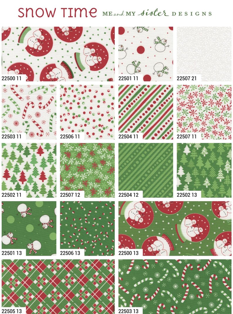 PRE-ORDER, Moda Snow Time Charm Pack, 5" Fabric Squares, Me & My Sister ...