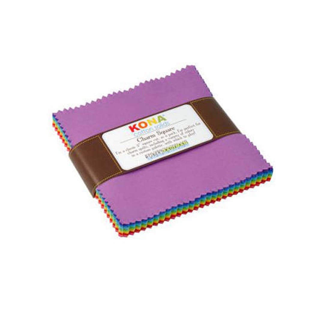 New Bright Kona Cotton Solids 5" Charm Pack, Robert Kaufman Fabric ...