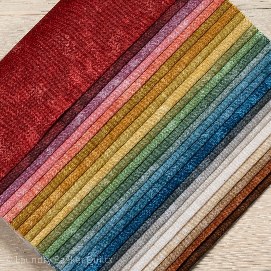 Edyta Sitar Tea Dye Jelly Roll Fabric Strips for Laundry Basket Quilts ...