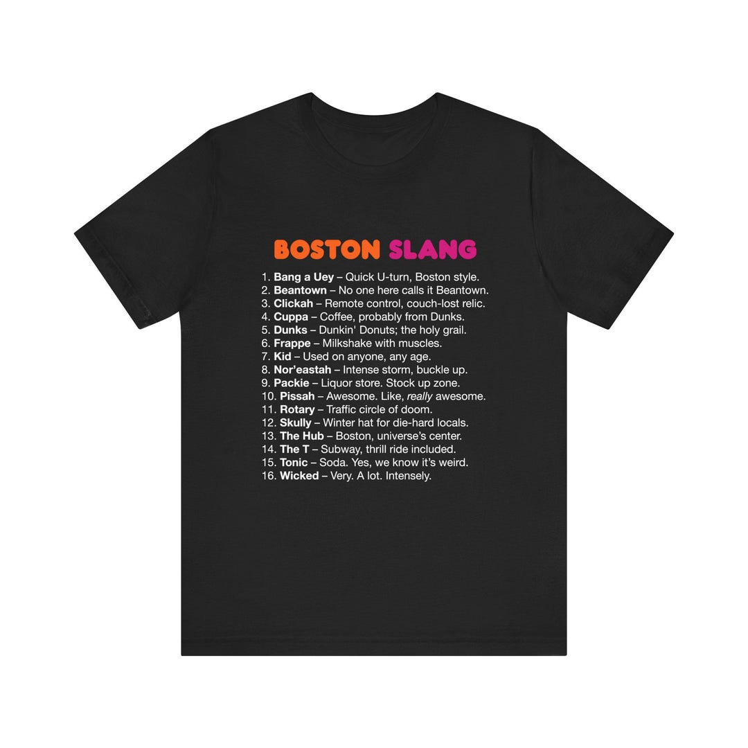 Boston Slang T-shirt: Funny New England Accent Tee - Etsy