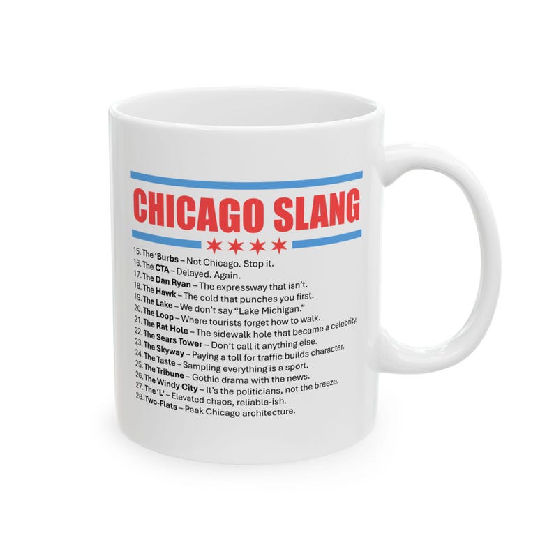 Chicago Slang Coffee Mug, Funny Chicago Gift, Windy City Joke - Etsy