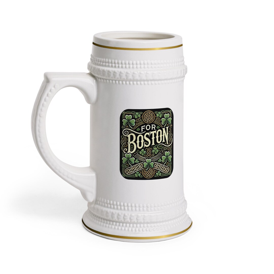 Boston Beer Stein Mug (22 Oz), for Boston Mug, Celtic Boston Beer Stein ...
