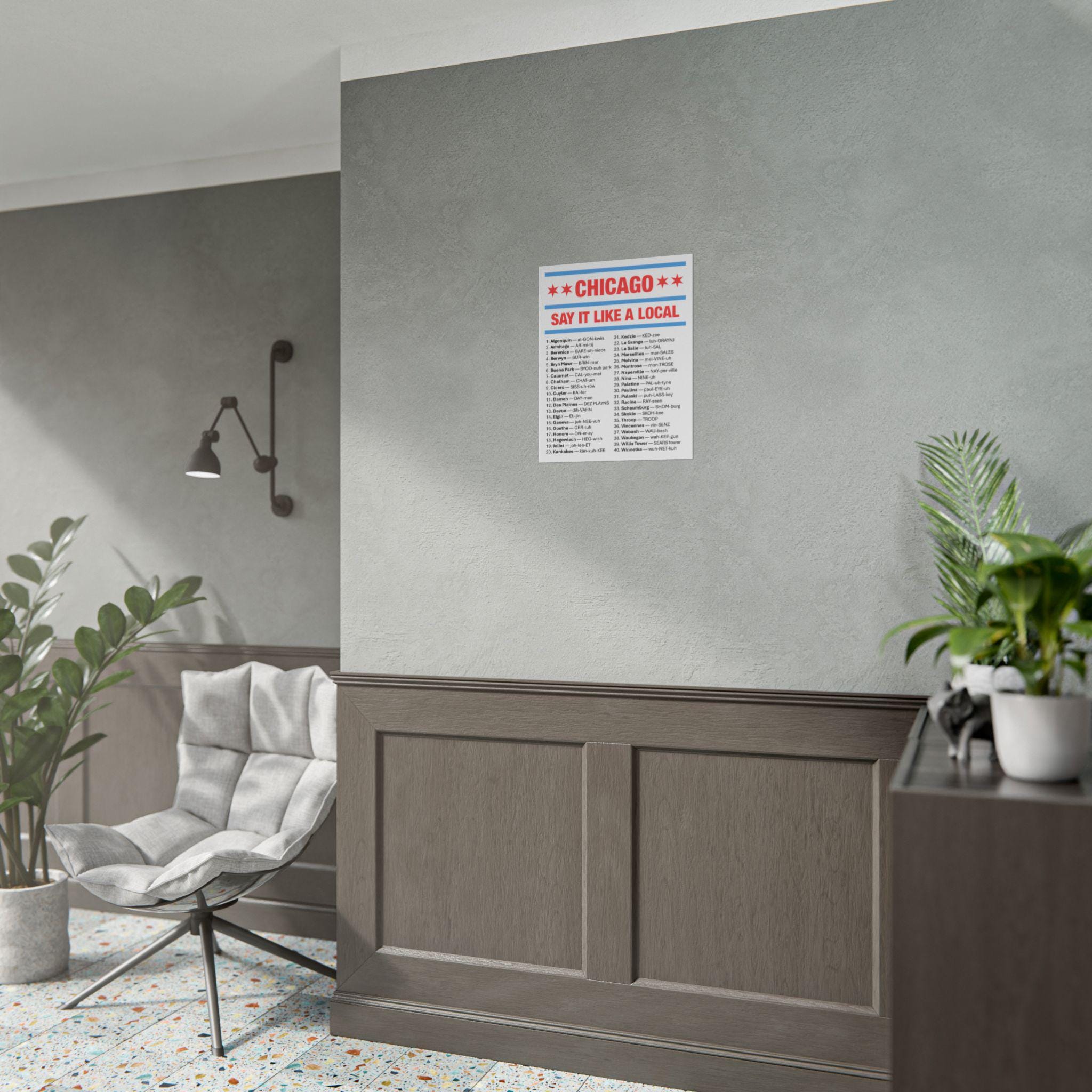 Chicago Pronunciation Guide Poster | Chicago Say It Like a Local Wall ...