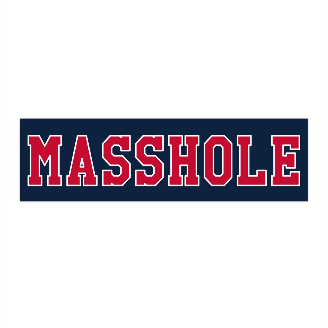 Masshole Bumper Sticker: Massachusetts Pride Vinyl Decal - Etsy