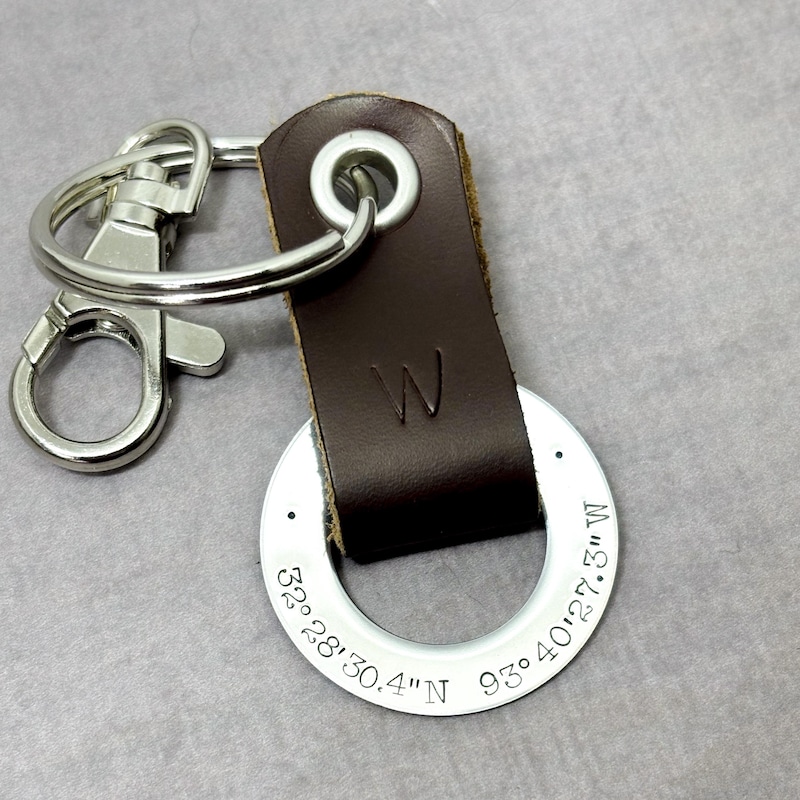Coordinates Keychain - Etsy