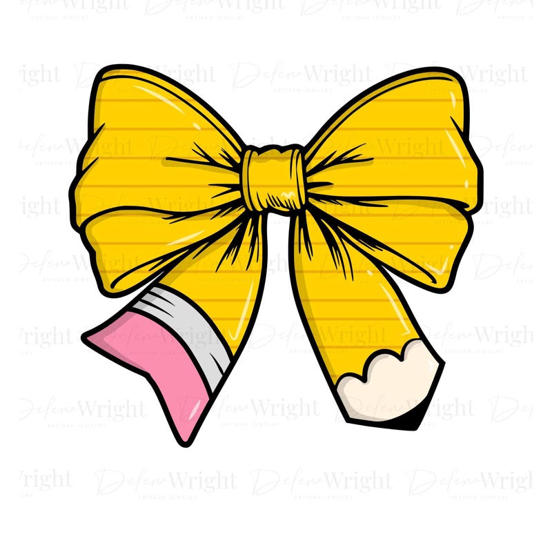 Pencil Bow Png - Etsy