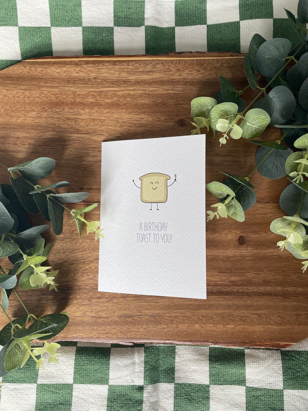Raise A Toast Birthday Card Cute Birthday Gift A Toast to You Birthday ...