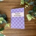 Happy Birthday Card Checkerboard Cute Birthday Gift Birthday Card for ...
