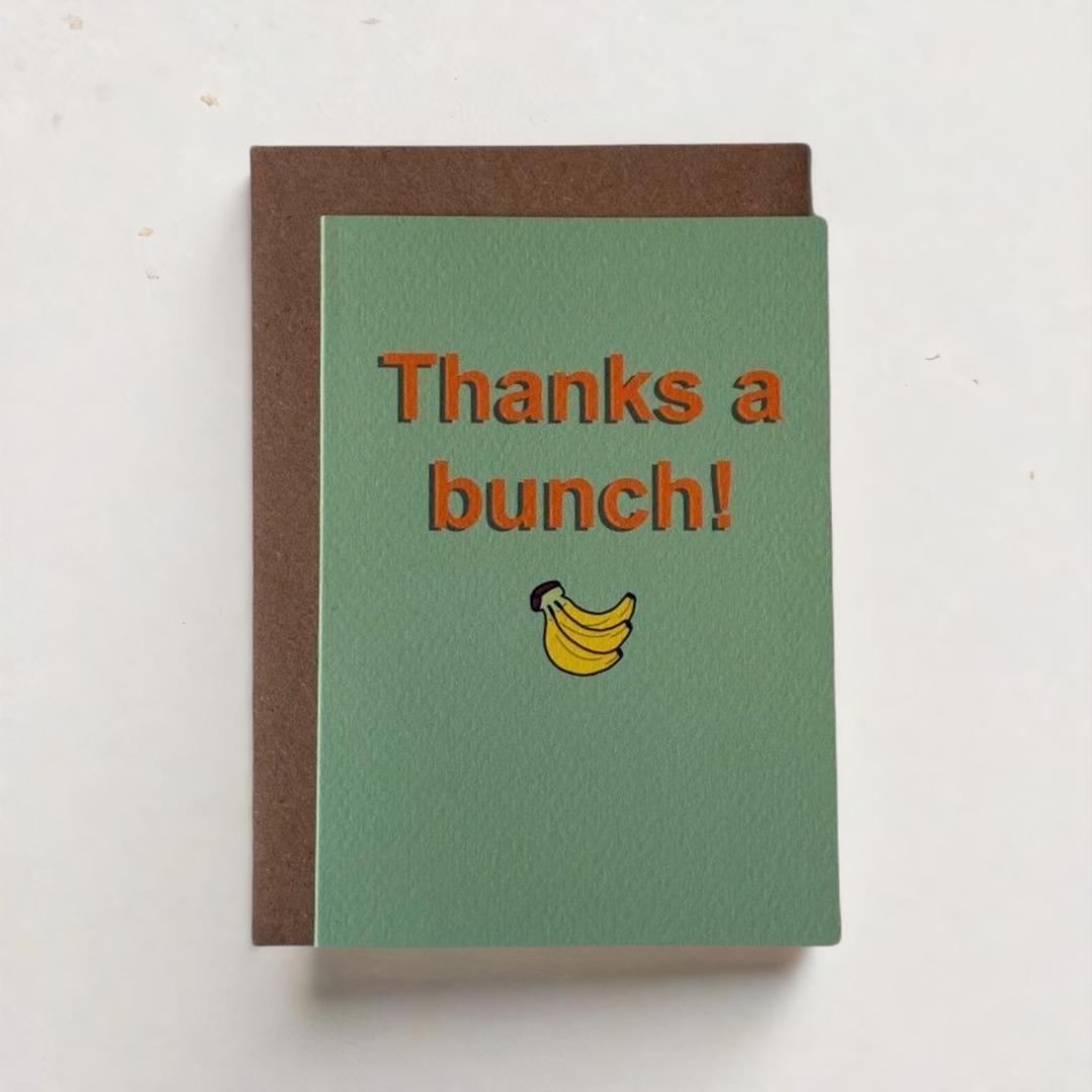 Thanks A Bunch Card | Cute Thank You Gift | Bananas Card | Thank You ...