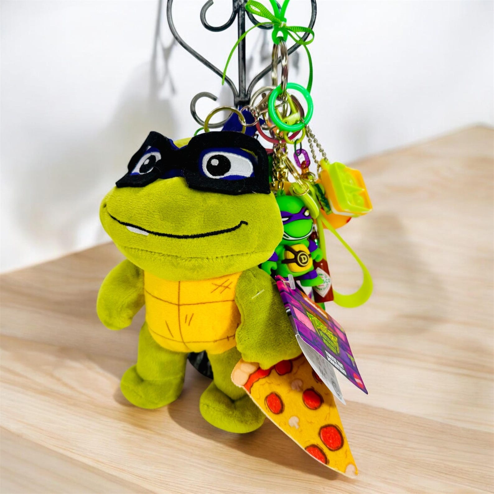 Teenage Ninja Turtle Keychain Bundle. Featuring Donatello. 7’ Stuffed ...